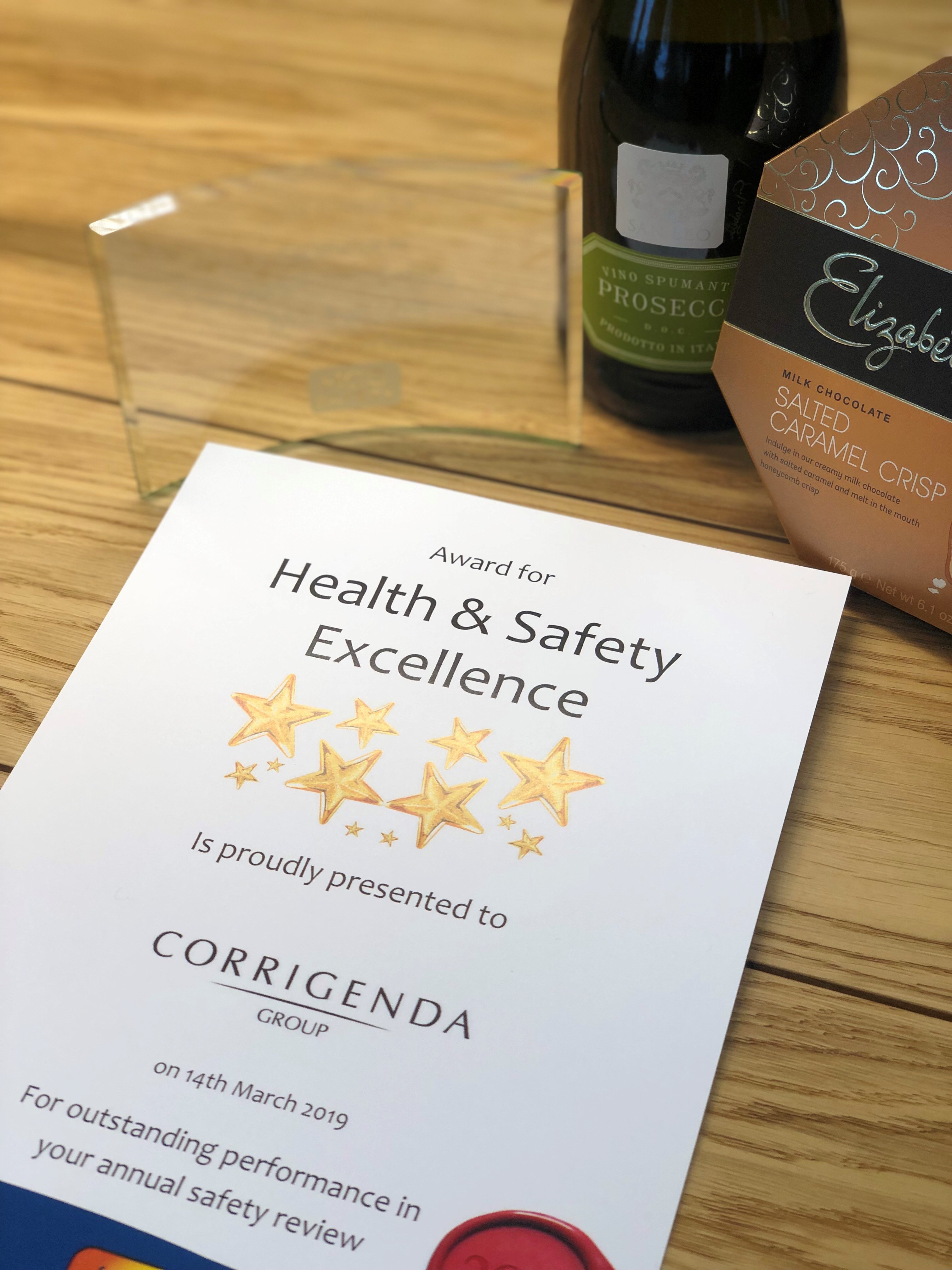 Corrigenda awarded with Health & Safety Excellence - Corrigenda